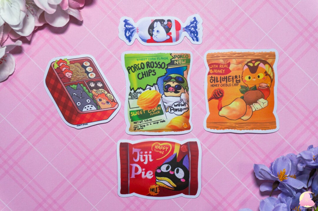 Cute Animal Snacks Series Sticker Waterproof, Matte Stickers, UV Light ...