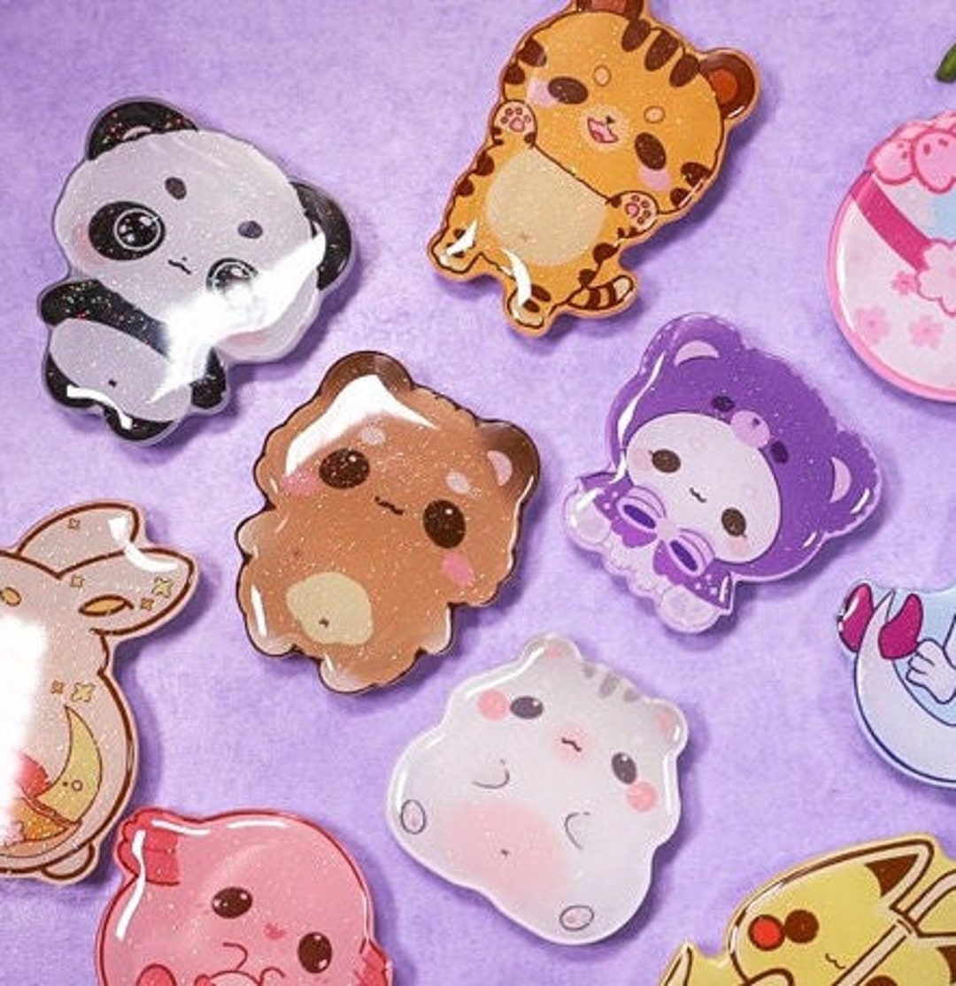 Cute Phone Grips/ Kawaii Grip/ Acrylic Animal Grips/ Tiger Acrylic ...