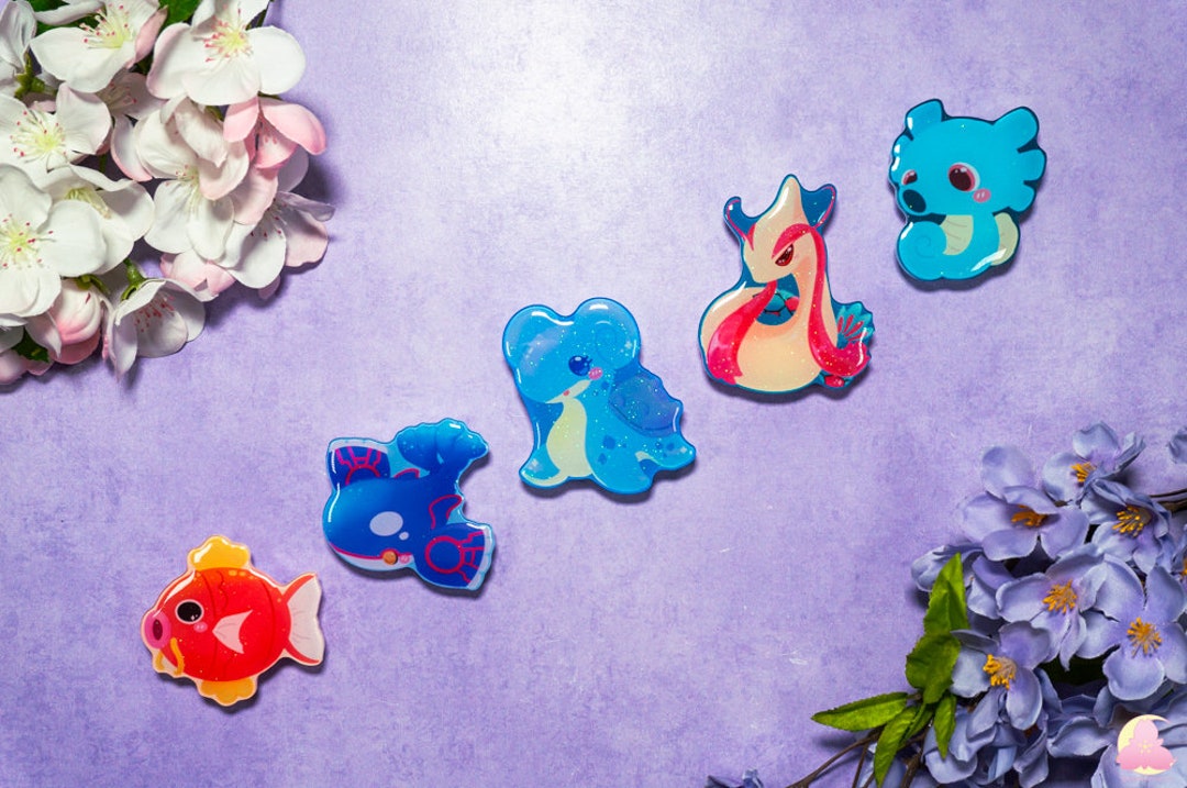 V.X Water Type/ Cute Animal /kawaii Grip/ Acrylic /glitter Grips/ Poke ...