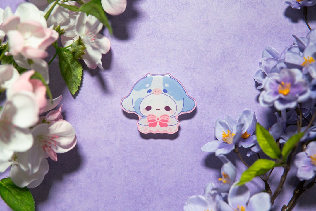 V.16 Cute Cow Phone Grips/ Kawaii Grip/ Acrylic Grips/ Glitter Acrylic ...