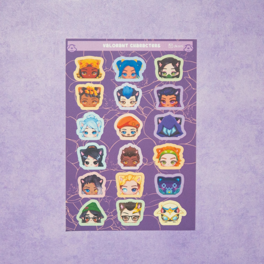 Valo Sticker Sheets/ Agents Sticker / Kawaii Yummy Stickers/ Gamer ...