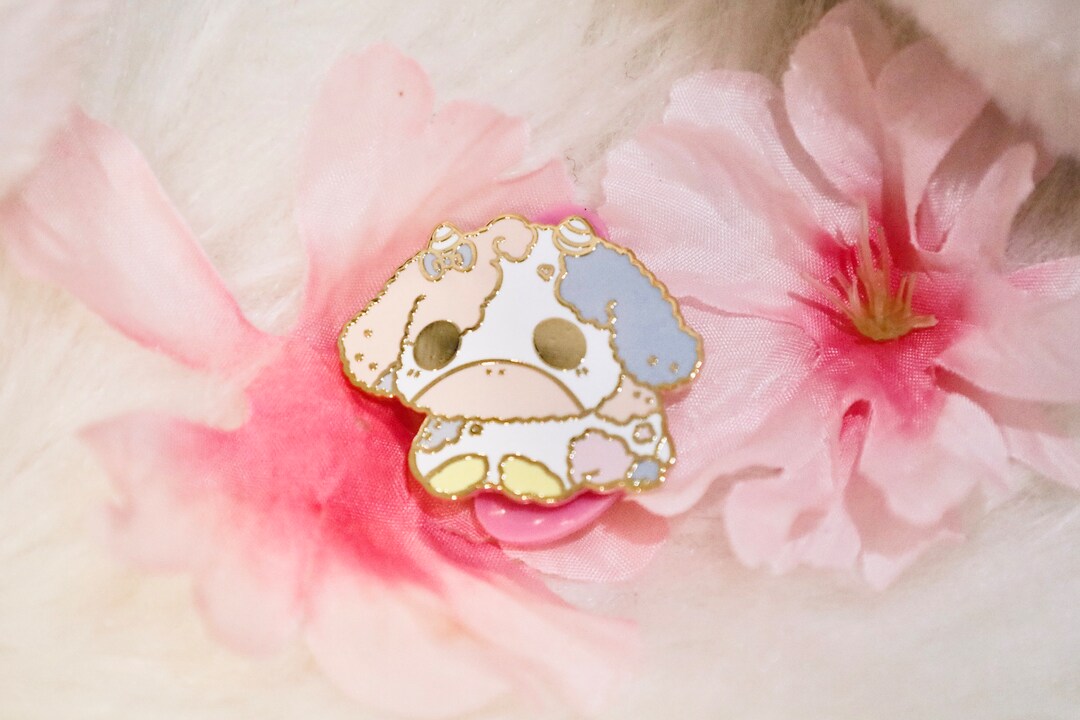 Cow Enamel Pin, Cute Enamel Pin, Strawberry Cow, Star Cow, Sun Cow ...