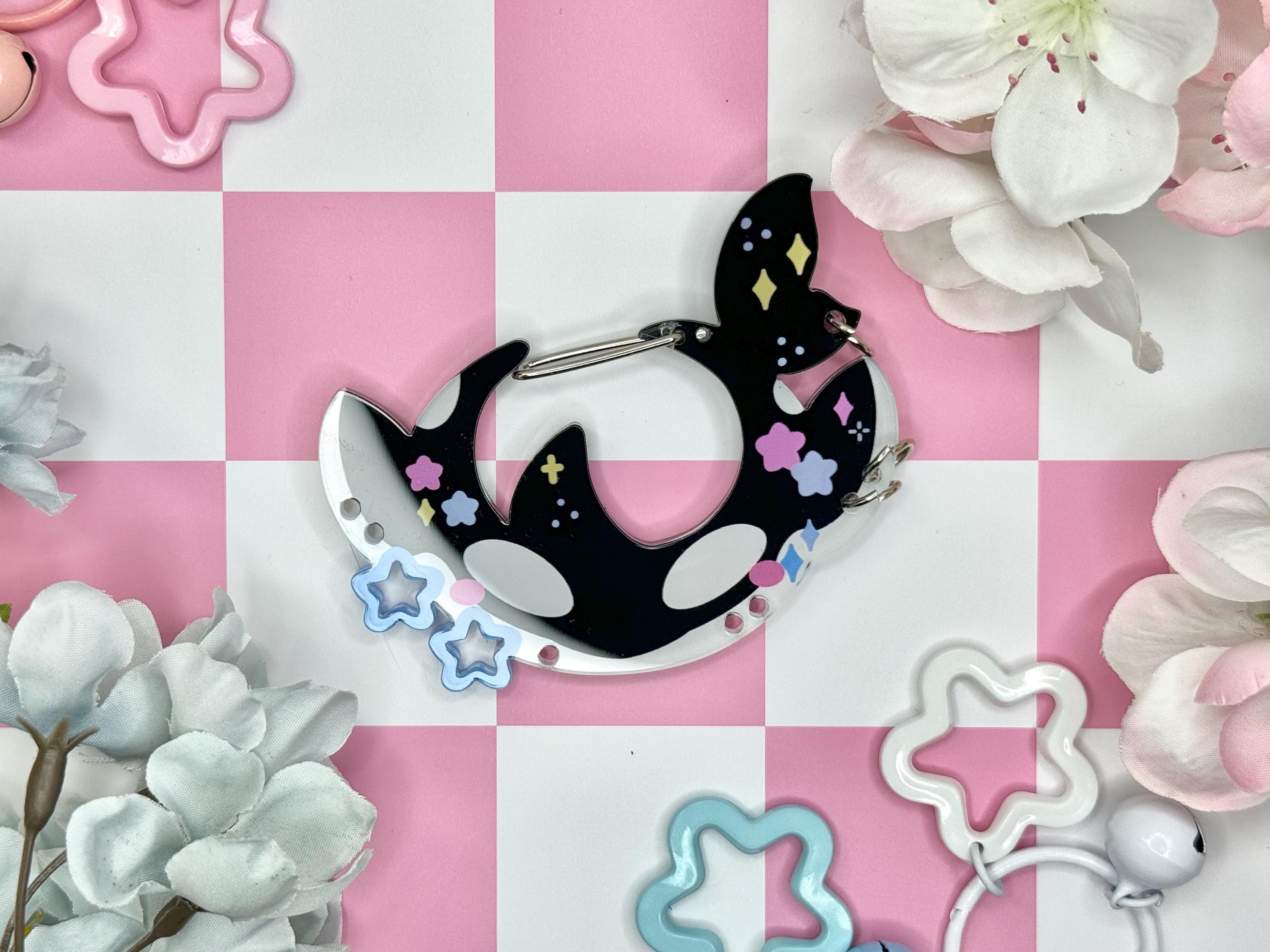 C.1 Koi Fish Acrylic Carabiner | Kawaii Whale Carabiner| Ribbon Cute ...