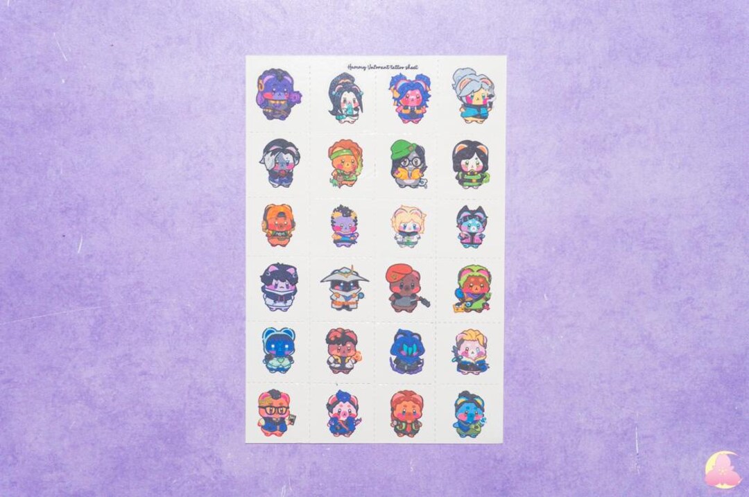 Valo Temporarily Tattoo Sheets | Agents Tattoo | Kawaii Yummy Tattoo ...