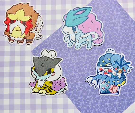 Legendary Pokemon Vinyl Waterproof Matte Stickers UV Light - Etsy