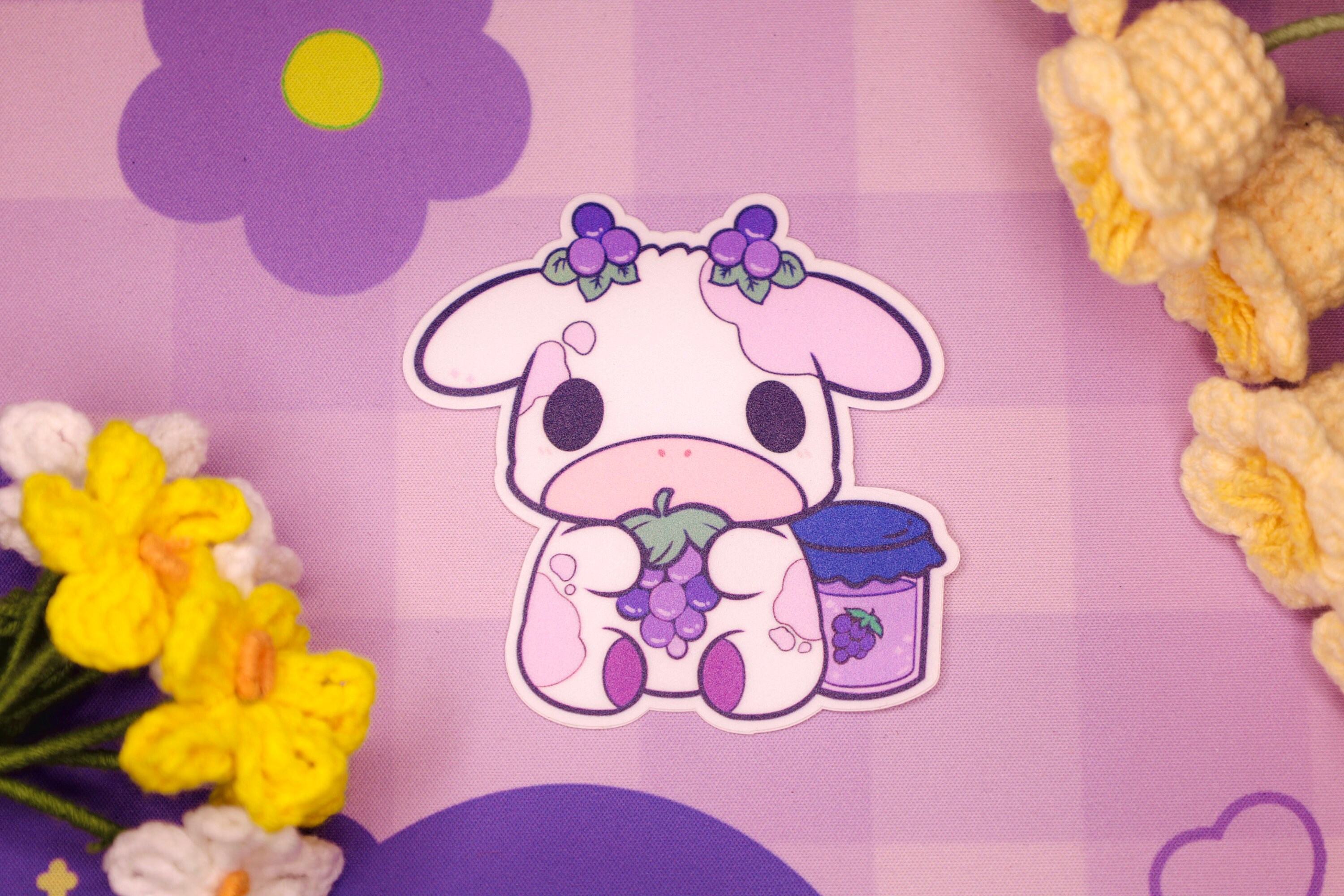 Strawberry Cow and Flavored Cows Waterproof Sticker/ Kawaii/ - Etsy
