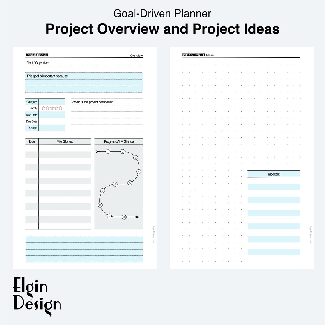 Project Planner Project Tracker Project Management - Etsy