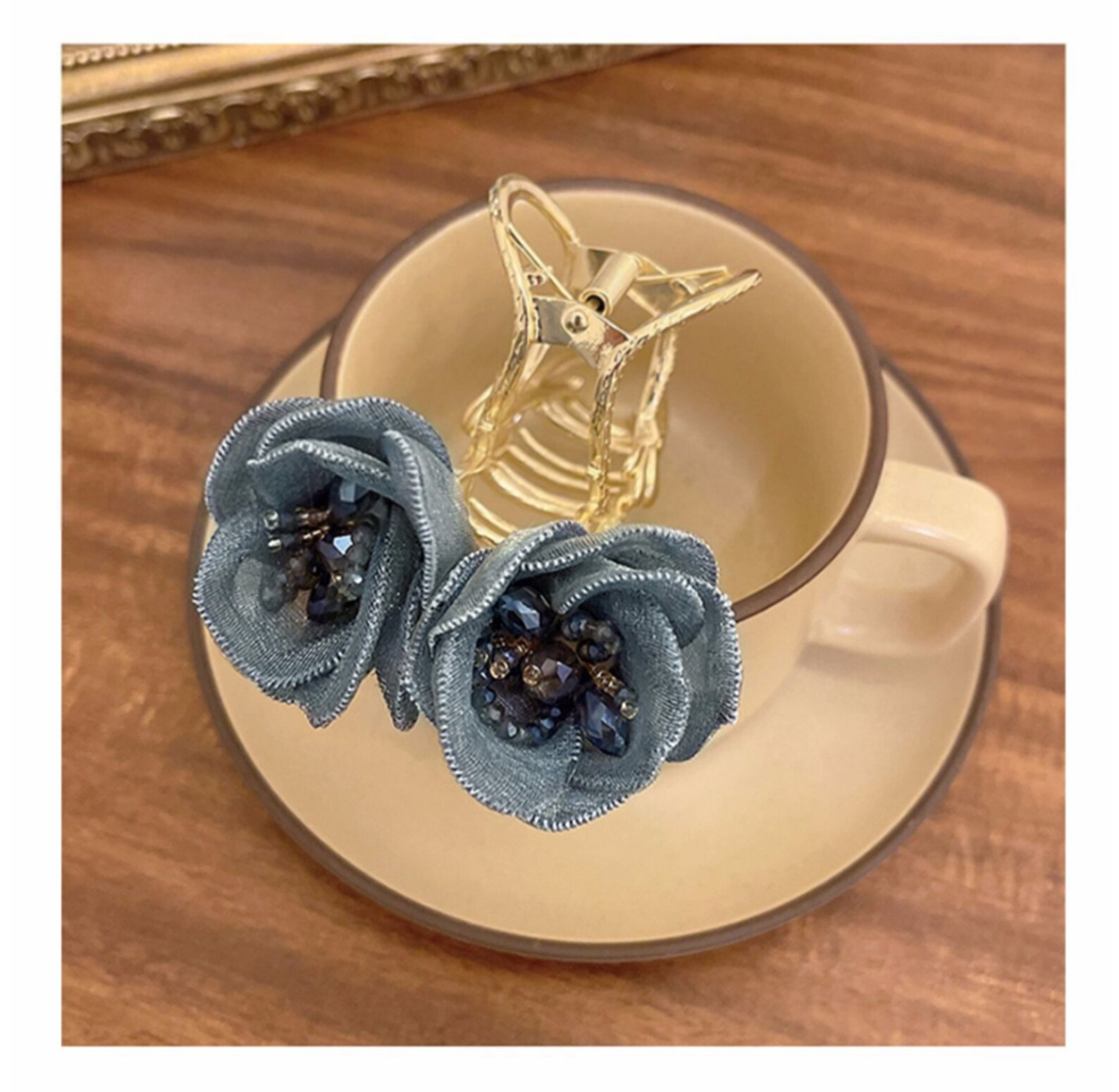 Blue Rose Flower Hair Clawflower Claw Clipflower Hair - Etsy