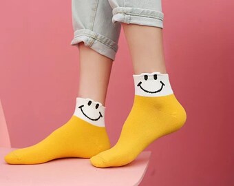 Have A Nice Day Smiley Face Socks multiple Designs - Etsy