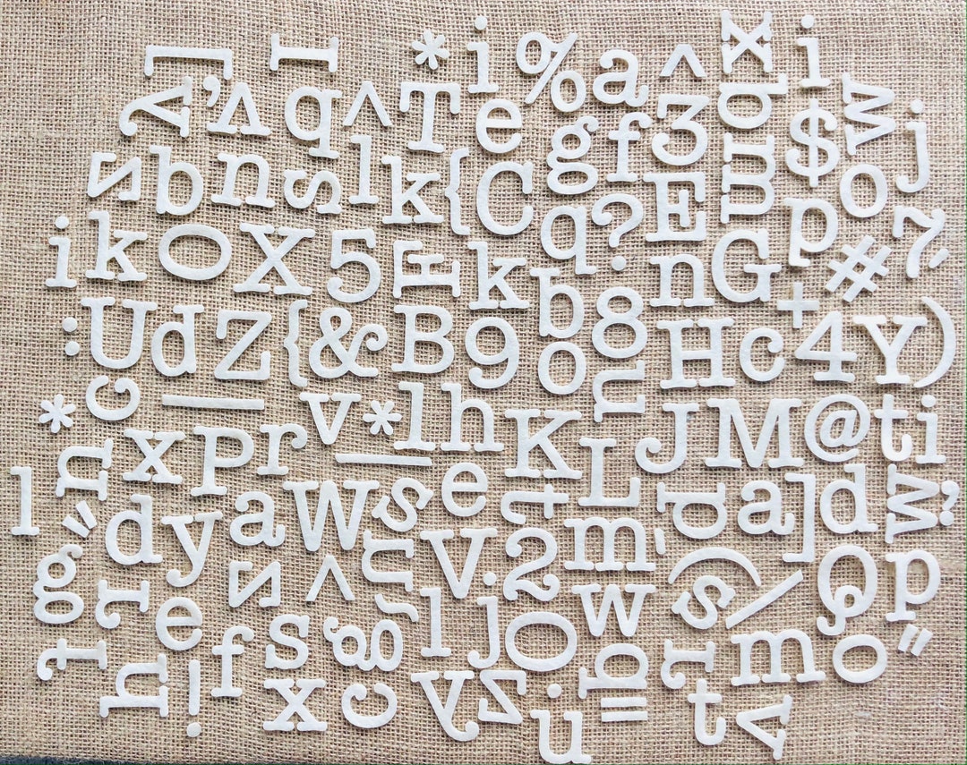 1" (100+ Pc) Alphabet Felt Fleece Font Die Cut Children Wall Decor ...