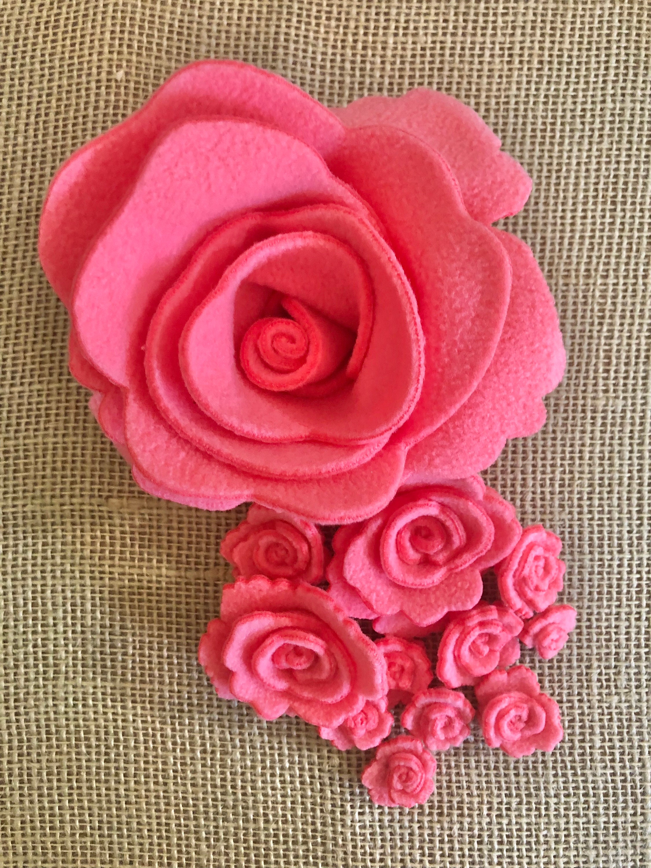 Rose Flower Felt,fleece Flower,loose Floral Craft Supply, Flower,felt ...