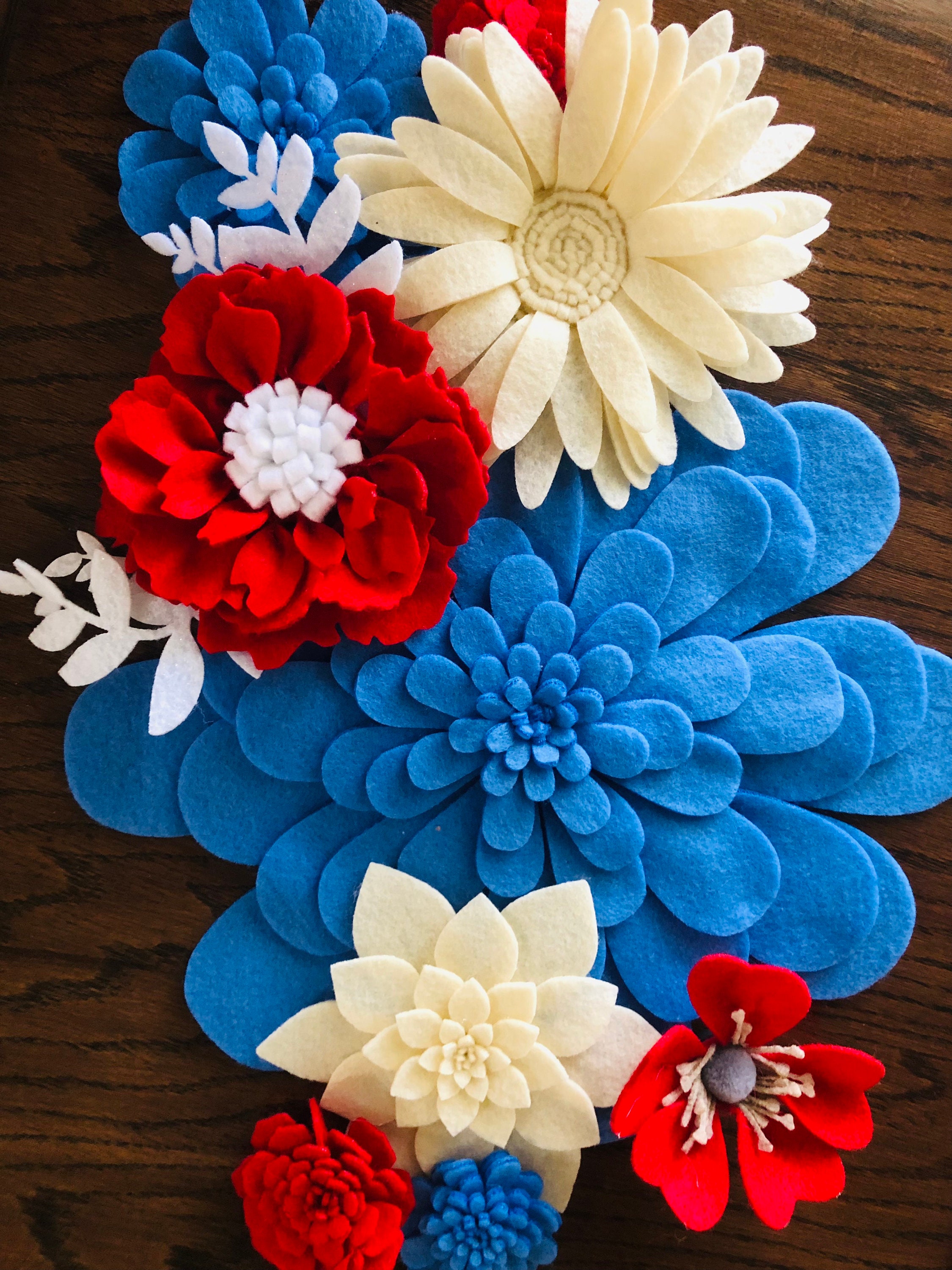 Felt Flower, Felt Succulent, Individual Felt Flower, Loose Felt ...