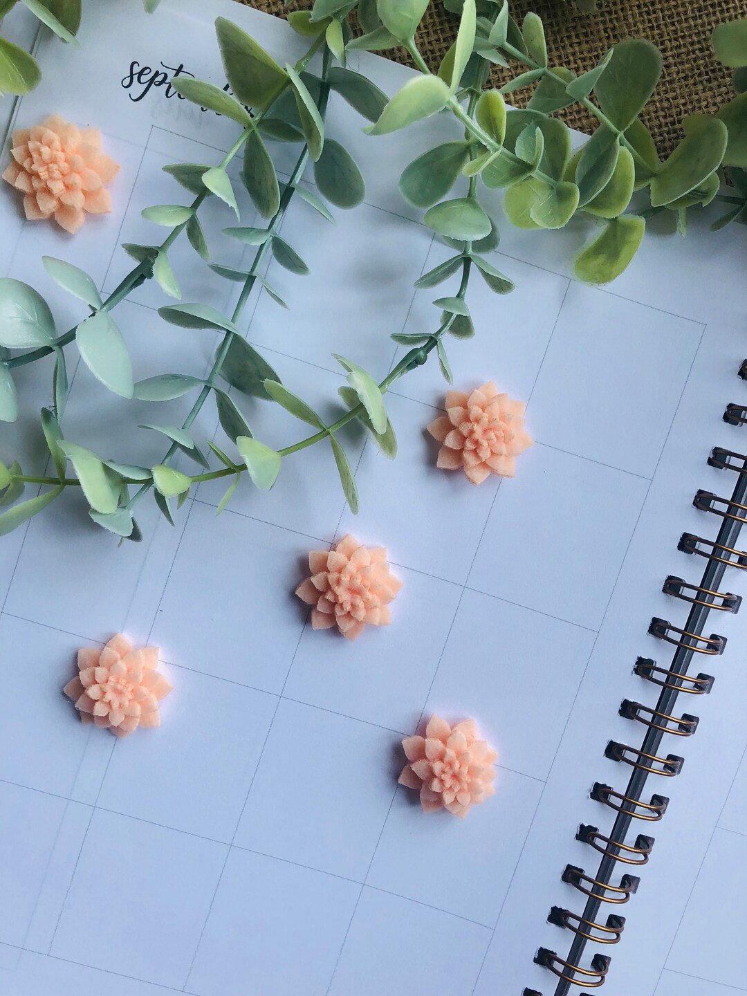 6 Pcs Flower Sticker Felt Set ,felt Sticker, Sticker, Felt Flower ...