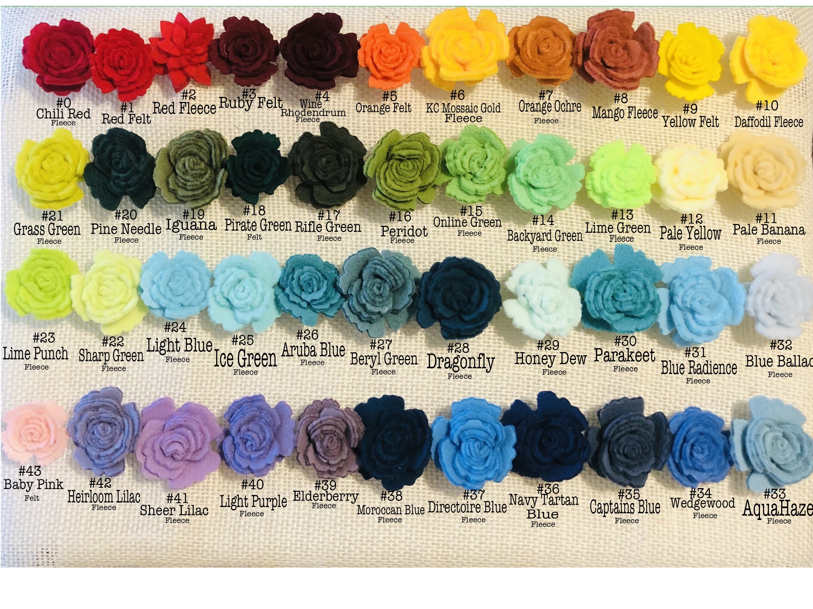 Felt/fleece Flower/succulent 3d Loose Floral Mix,13 Pcs - Etsy
