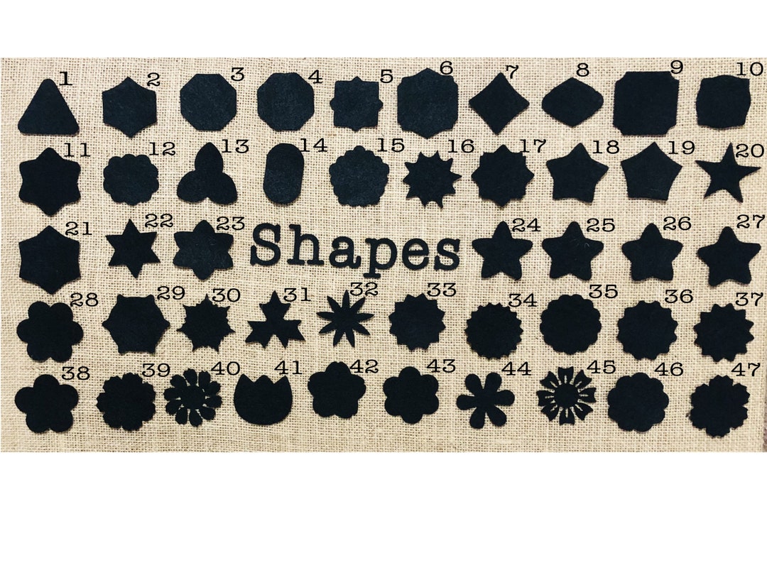 Shapes Felt/fleece Die Cuts ( 3-47 Pc Set) - Etsy