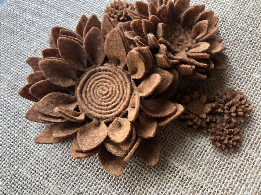 Flower Felt,fleece Flower,loose Floral Craft Supply, Flower,felt Flower ...