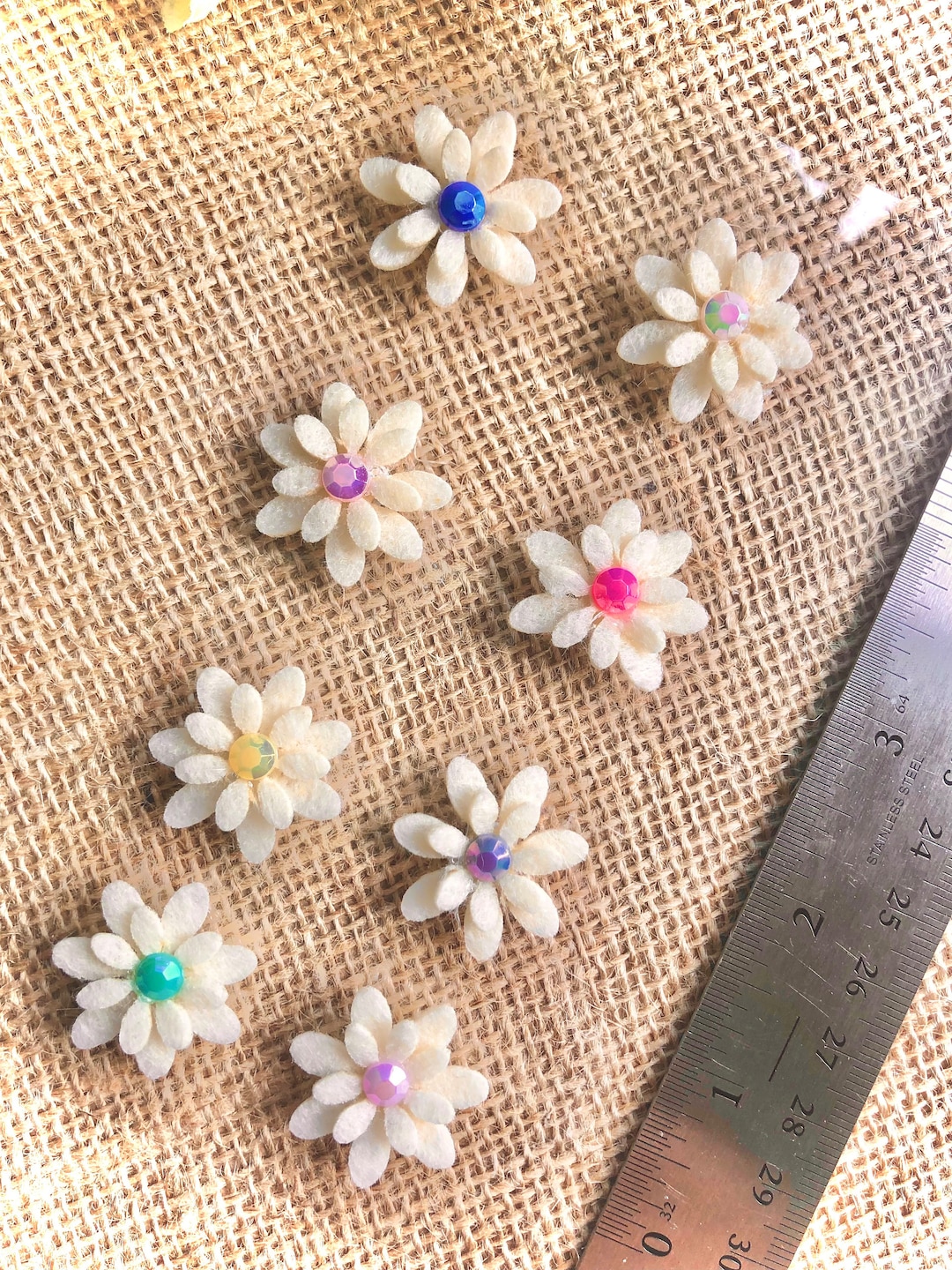 Flower Sticker Felt Set ,felt Sticker, Sticker, Felt Flower, Planner ...