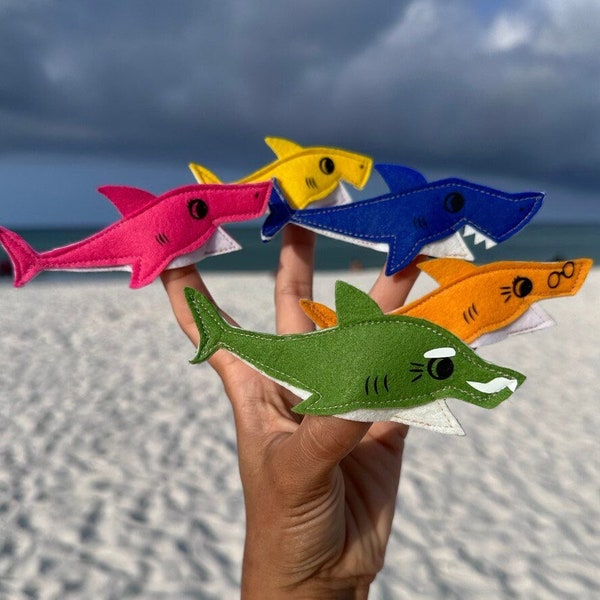 Baby Shark Finger Family - Etsy