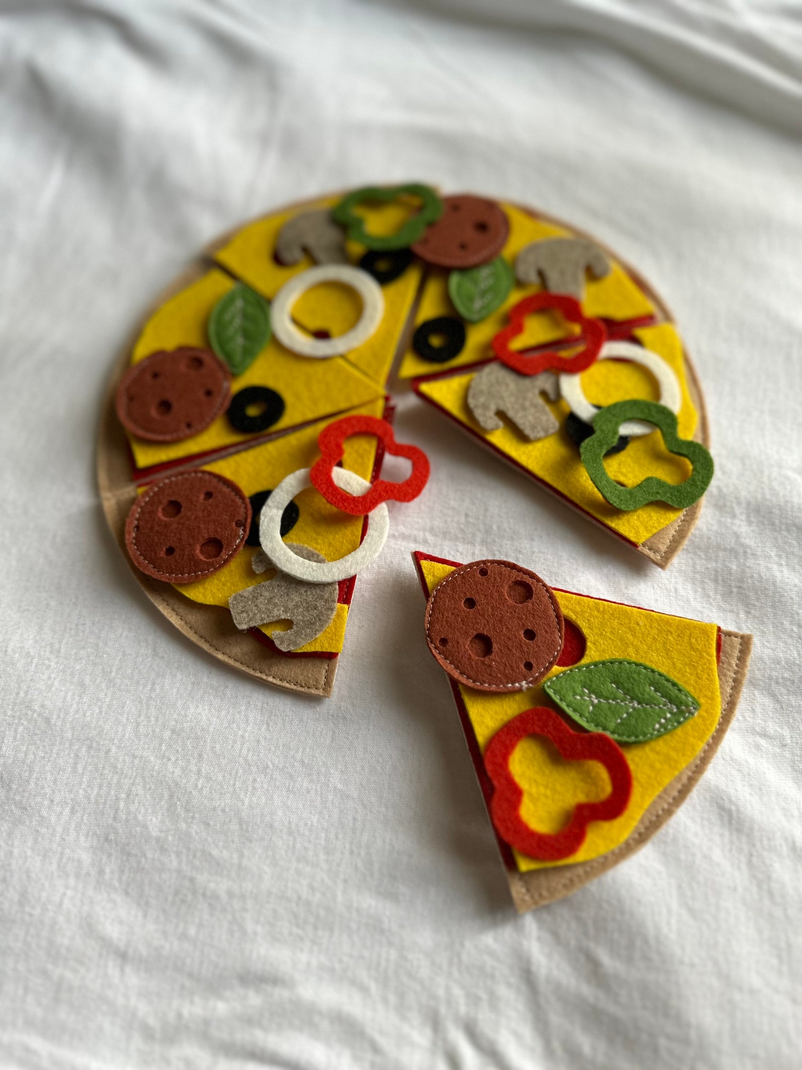 Handmade Felt Pizza Set: Pretend Play Food Toy, 40 Pieces - Etsy