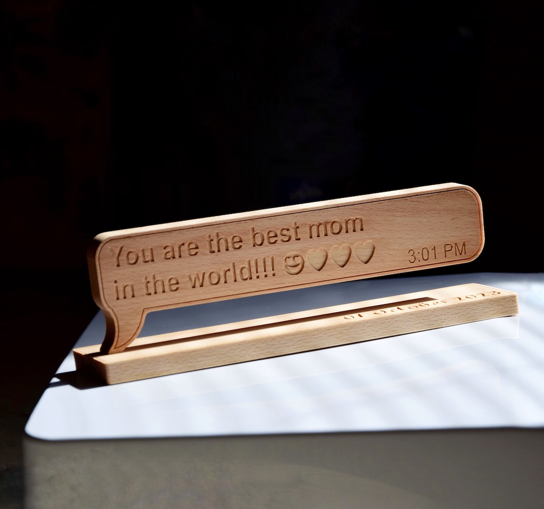Custom Carved Wooden Message Sign: Personalized Desk Decor - Etsy
