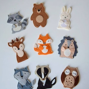 Felt Forest Finger Puppets: Woodland Animal Toys, Montessori Gift - Etsy