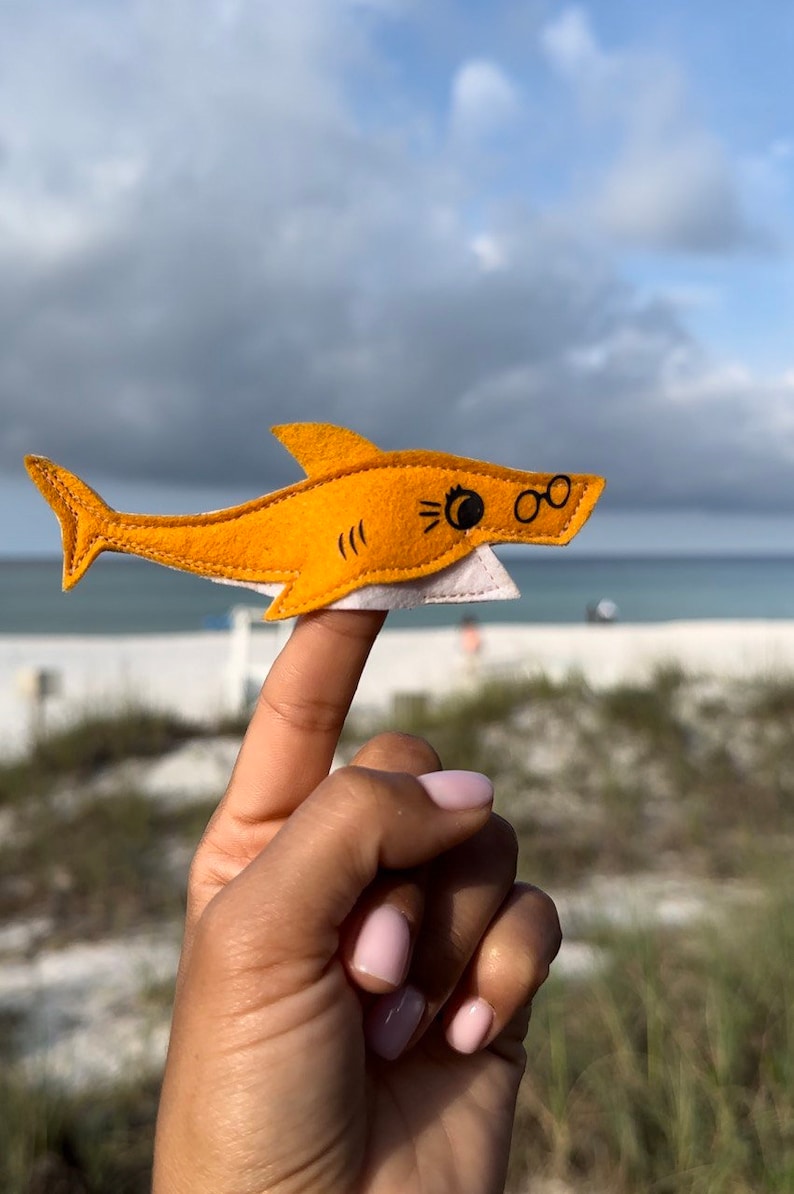 Buy Shark Felt Finger Puppets: Montessori Baby Toys, Sea Creatures ...
