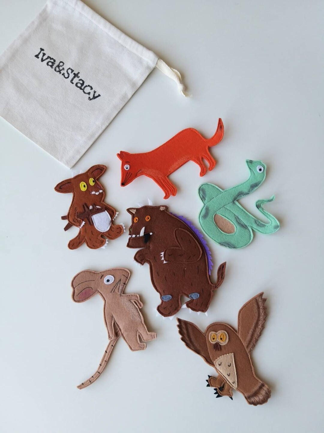 Gruffalo Felt Finger Puppets: Storytelling Set for Toddlers - Etsy UK