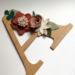 Personalized Floral Wooden Letter: Boho Nursery Decor - Etsy