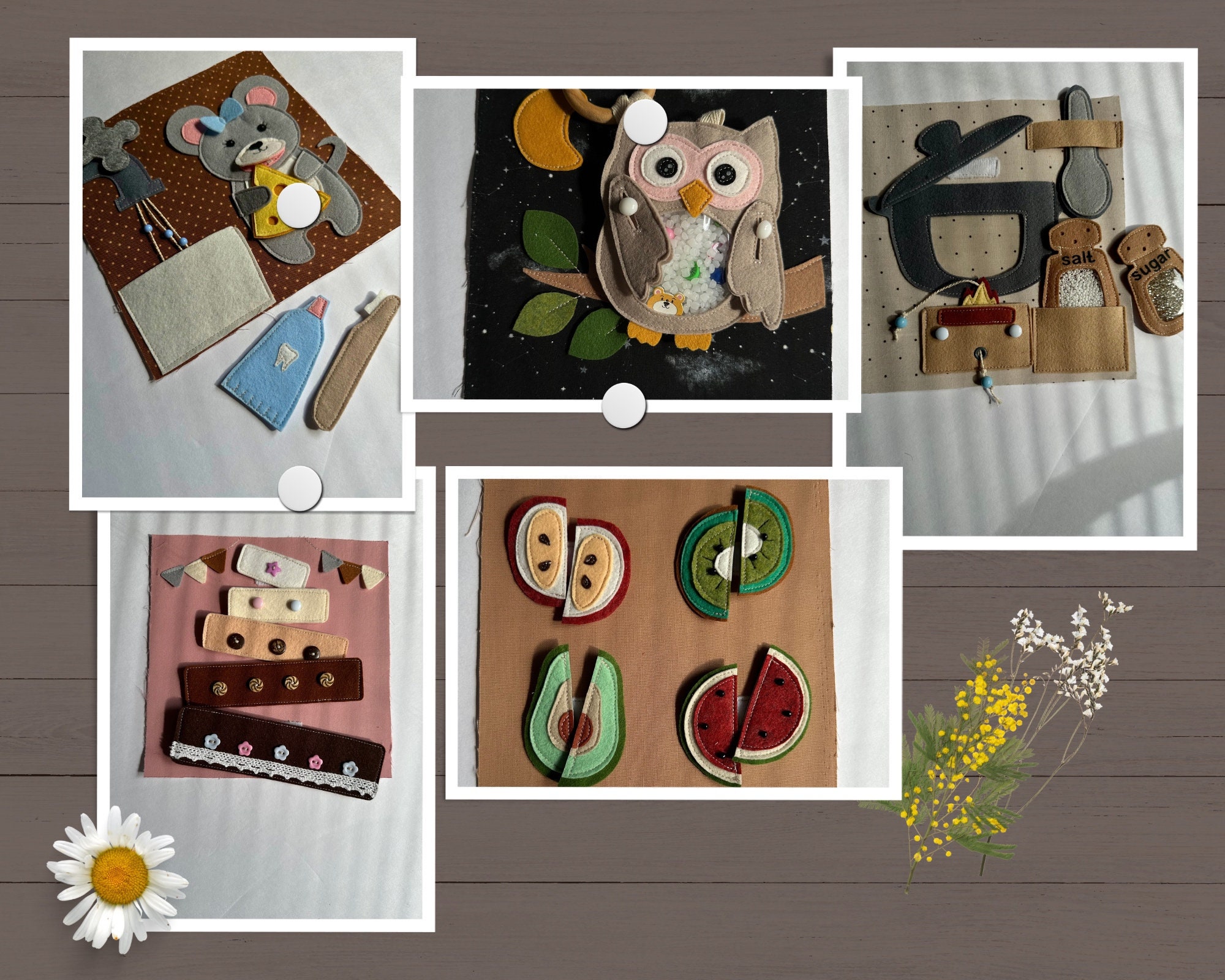 Sensory Felt Book, Birthday Toddler Gift, Personalized Quiet Book ...