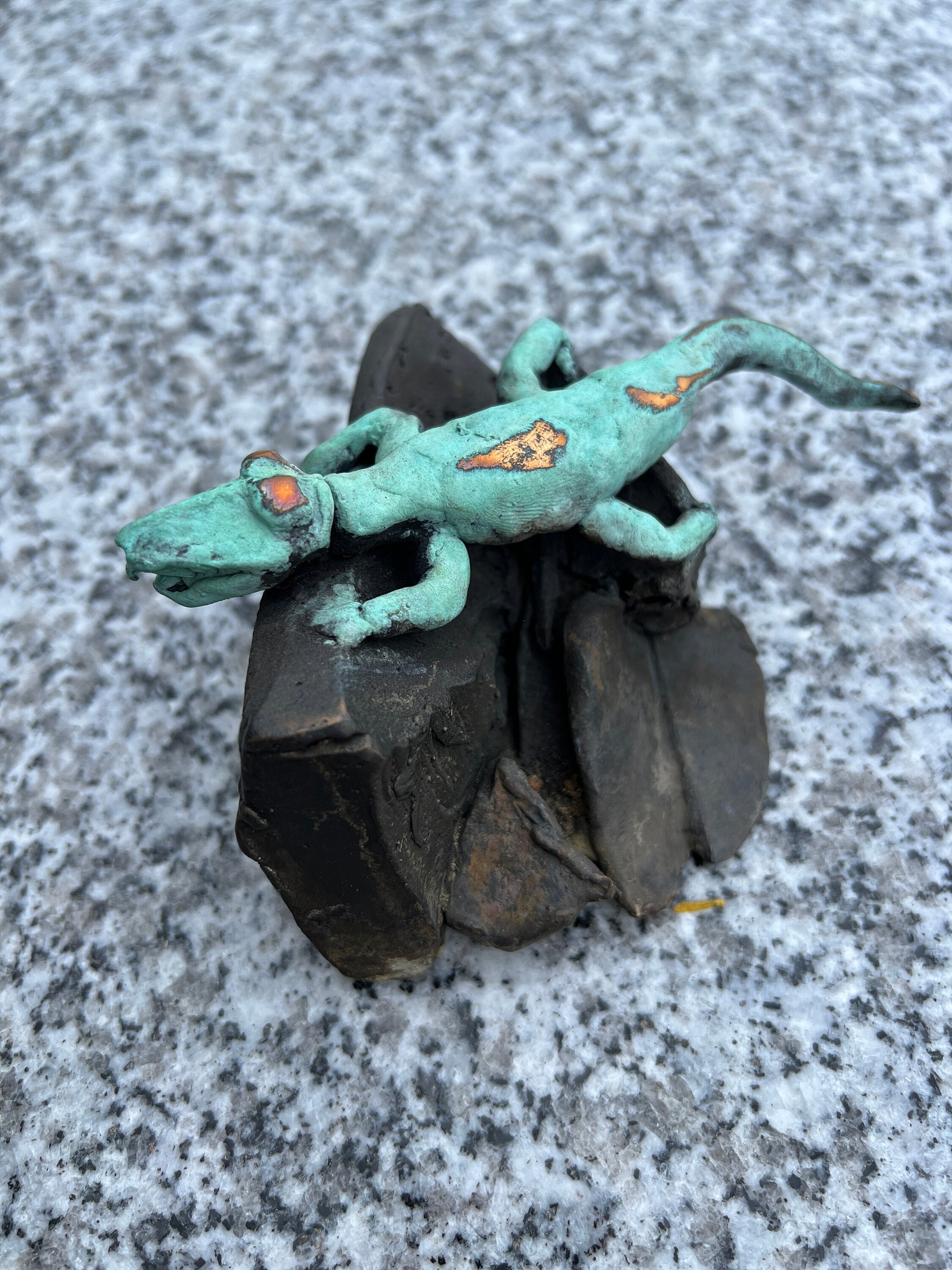 Lizard Modern Bronze Sculpture - Etsy