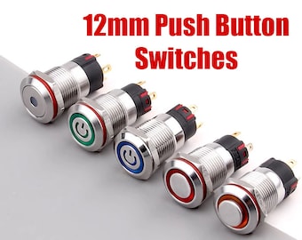 16mm Custom Metal Push Button Switch Start Stop LED Light for Car Fog ...