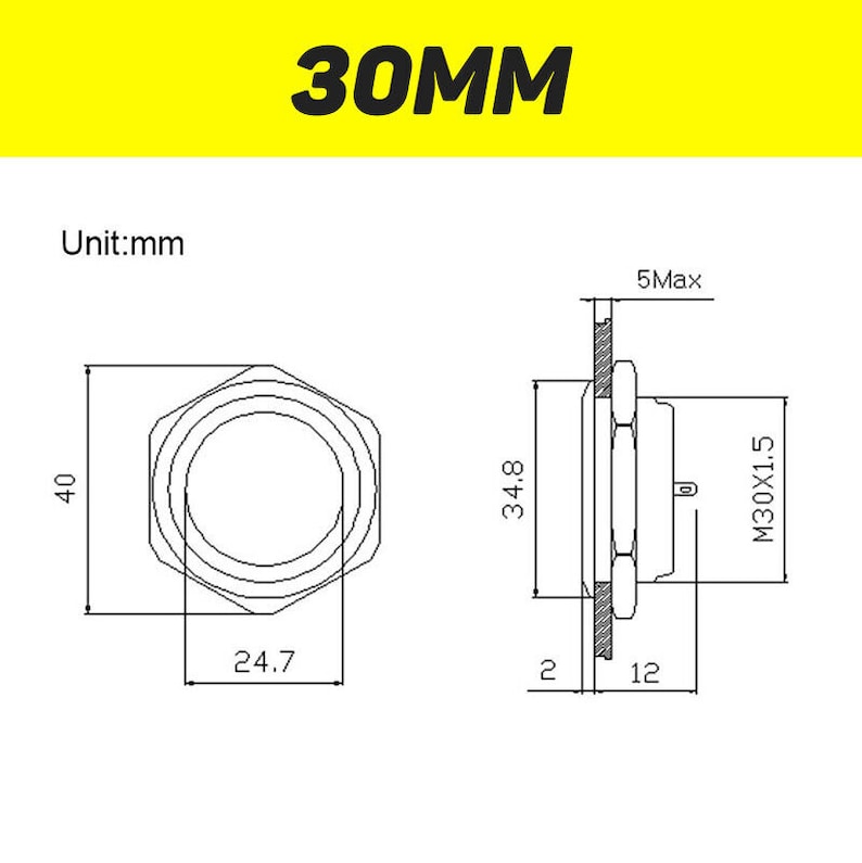 Mini Illuminated LED Push Button Switch: Waterproof Metal Momentary ...