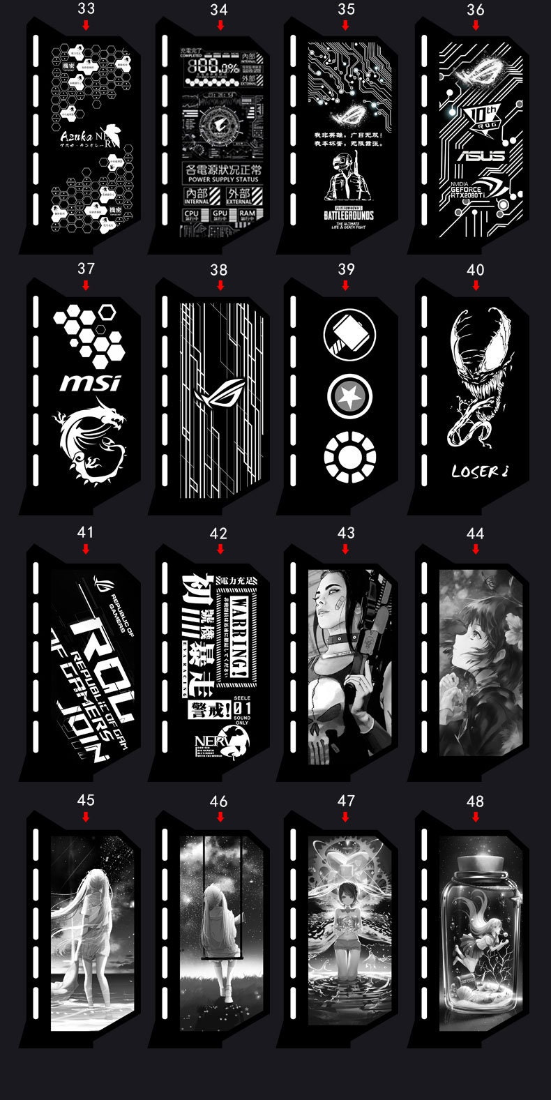 Customized ARGB GPU Holder: 5V 3pin Sync Graphics Card Bracket - Etsy