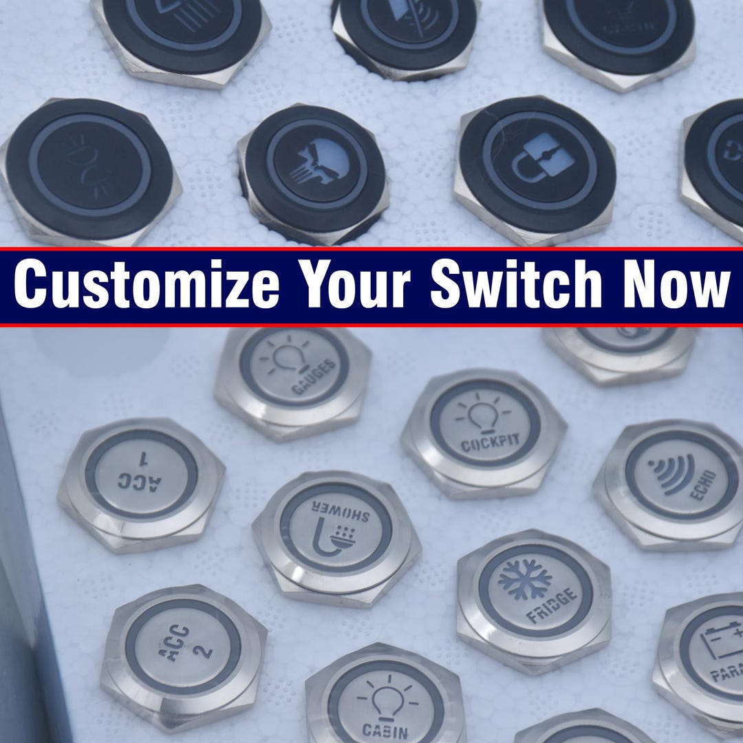 16mm Custom Metal Push Button Switch: Start Stop LED, 12V 24V - Etsy