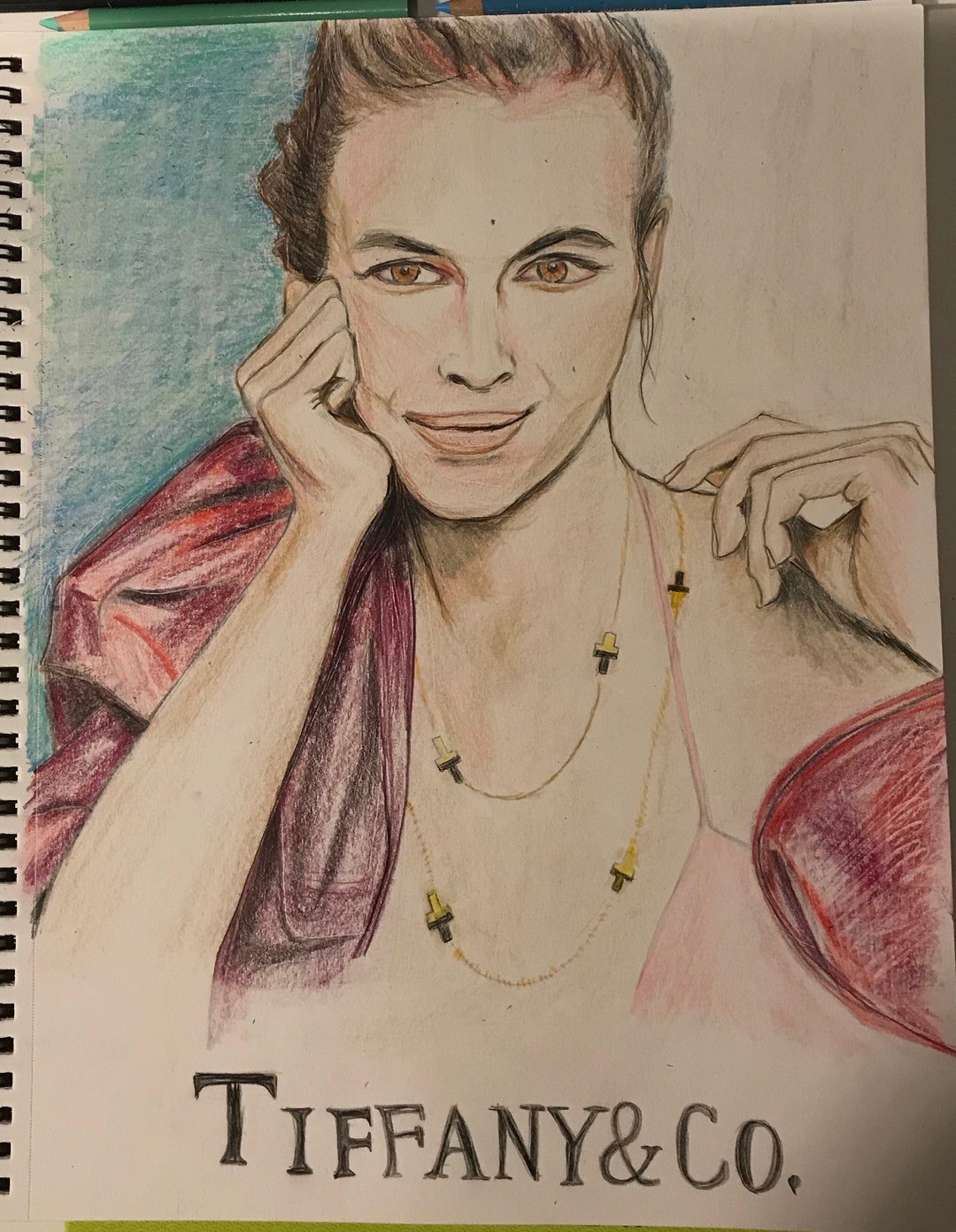 Fashion Illustration of a Tiffany & Co Ad in Vogue 2019 - Etsy