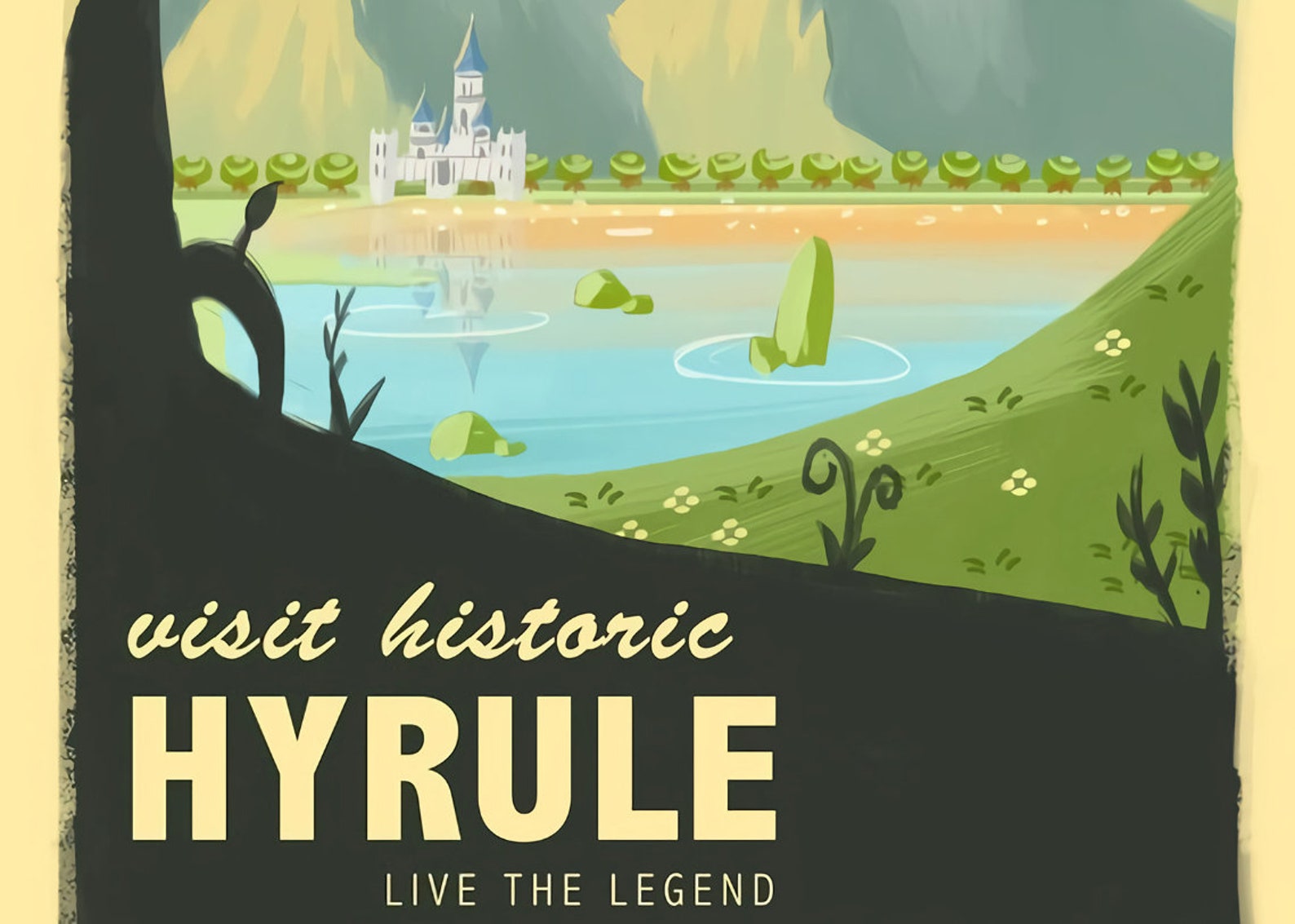 Legend of Zelda Hyrule Travel Posters Video Game Poster Canvas - Etsy