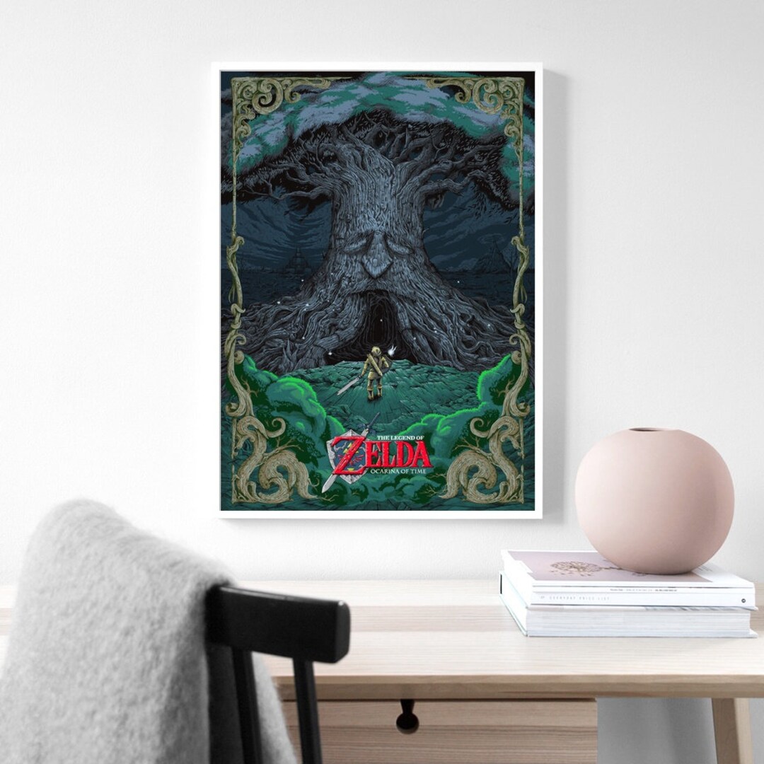 Legend of Zelda Ocarina of Time Game Poster Canvas Poster, Mural, Art ...