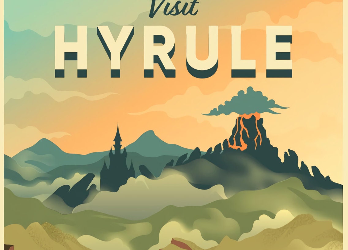 Legend of Zelda Hyrule Travel Posters Video Game Poster Canvas | Etsy