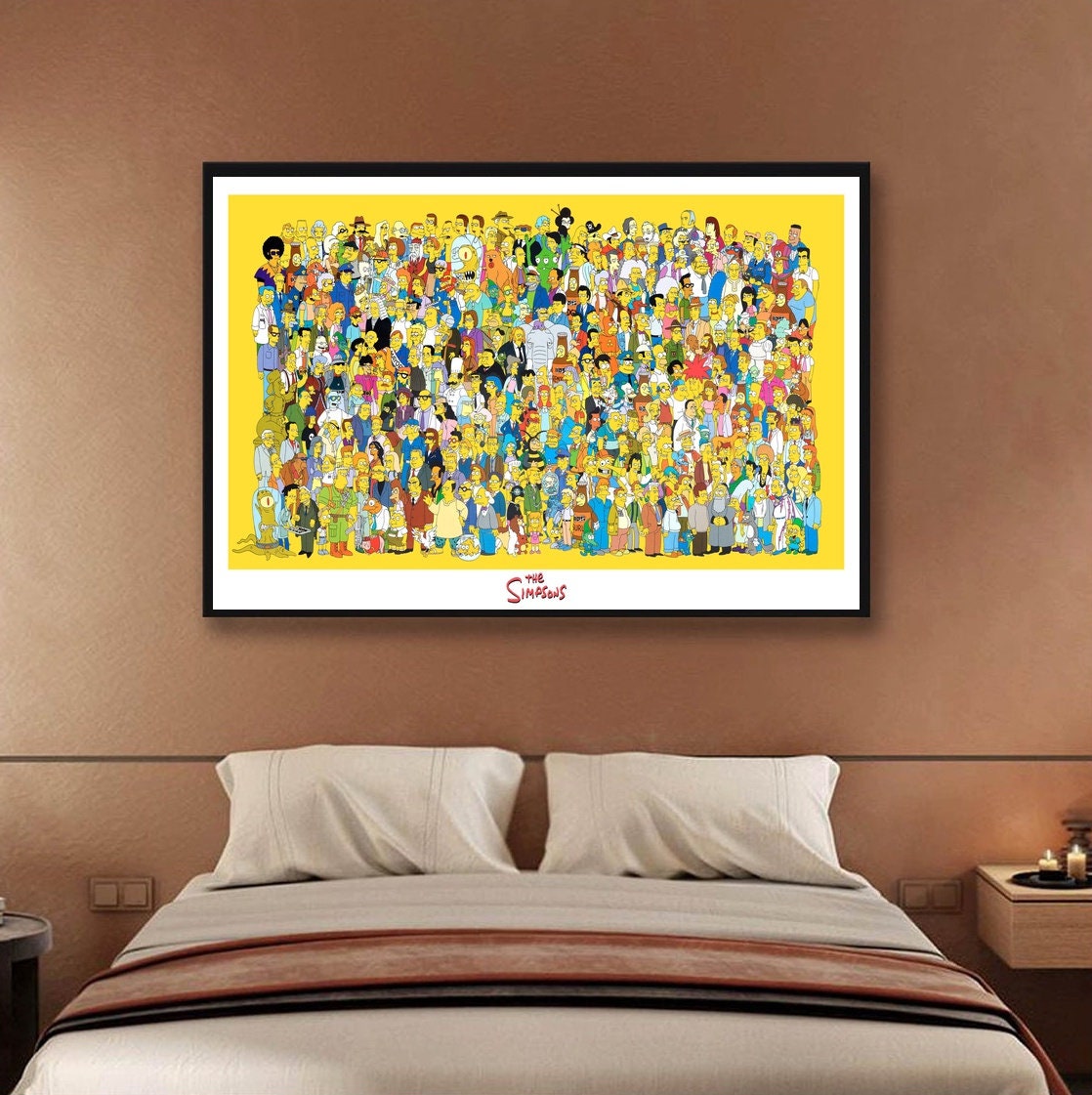 List of All the Characters of the Simpsons Poster Room - Etsy