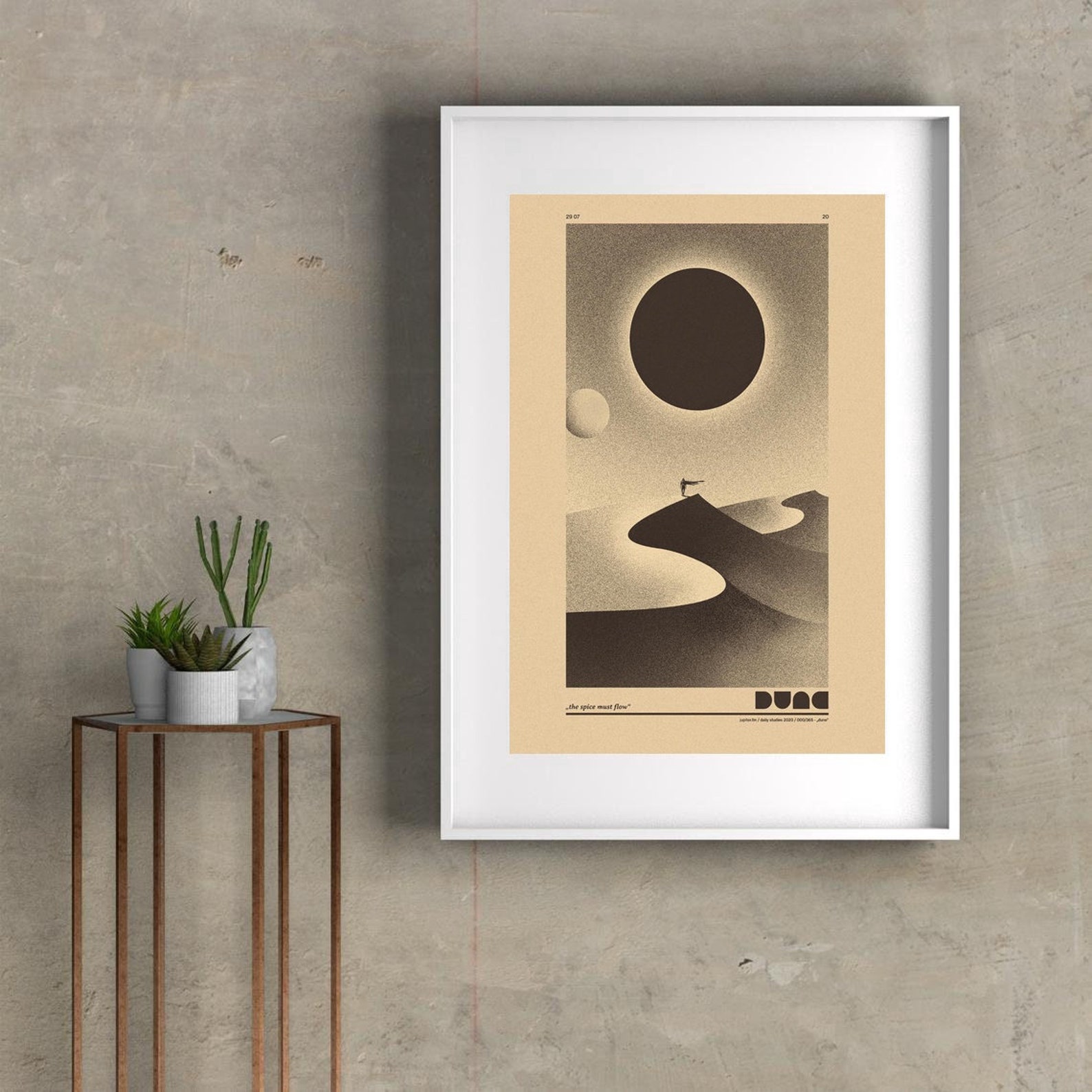 Pointillism Sand Dune Poster Canvas Poster, Mural, Art Poster, Home ...