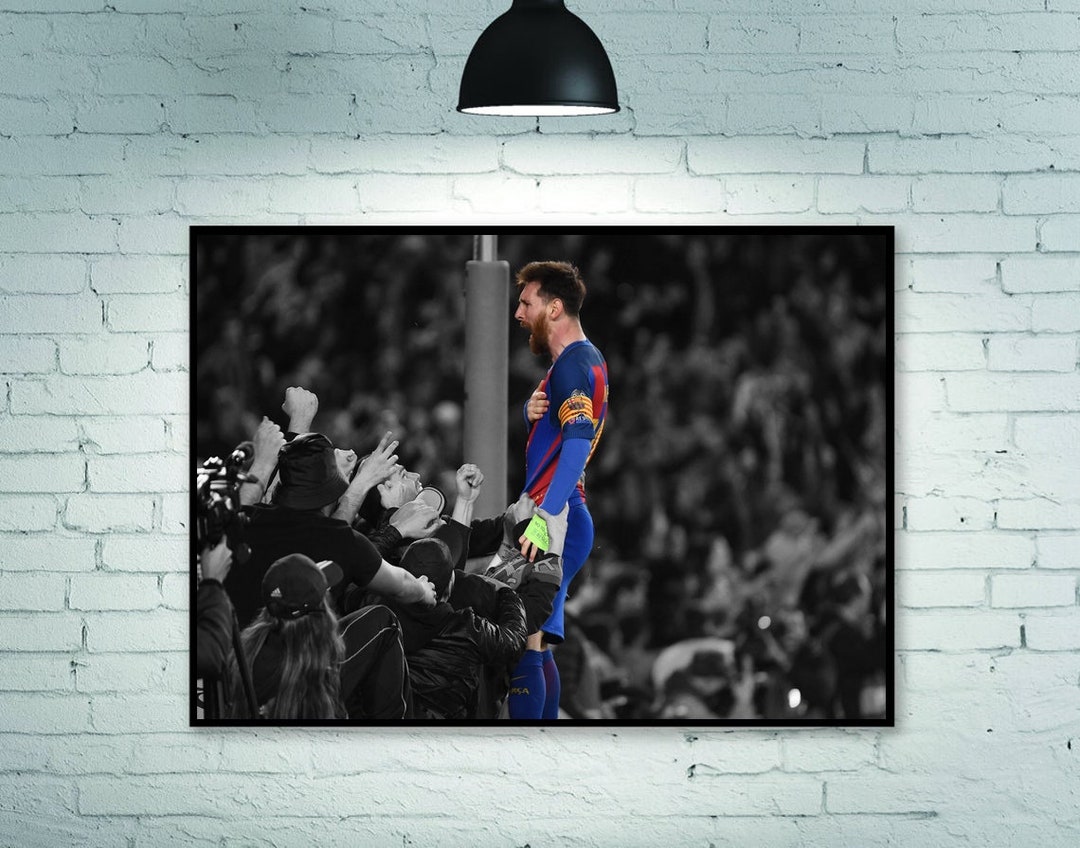 Lionel Messi Poster, Football Poster, Messi Celebrates With Fans, Room ...