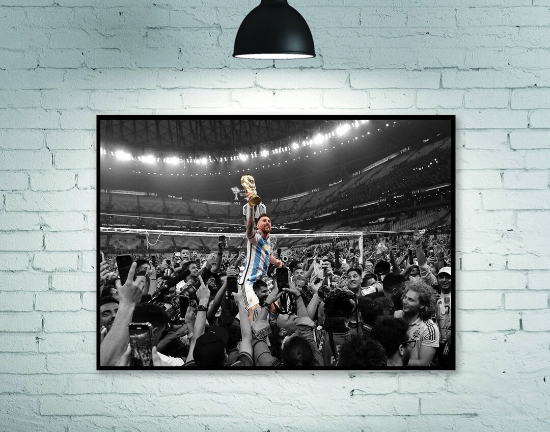2022 World Cup Champions, Lionel Messi Poster, Argentina Football ...