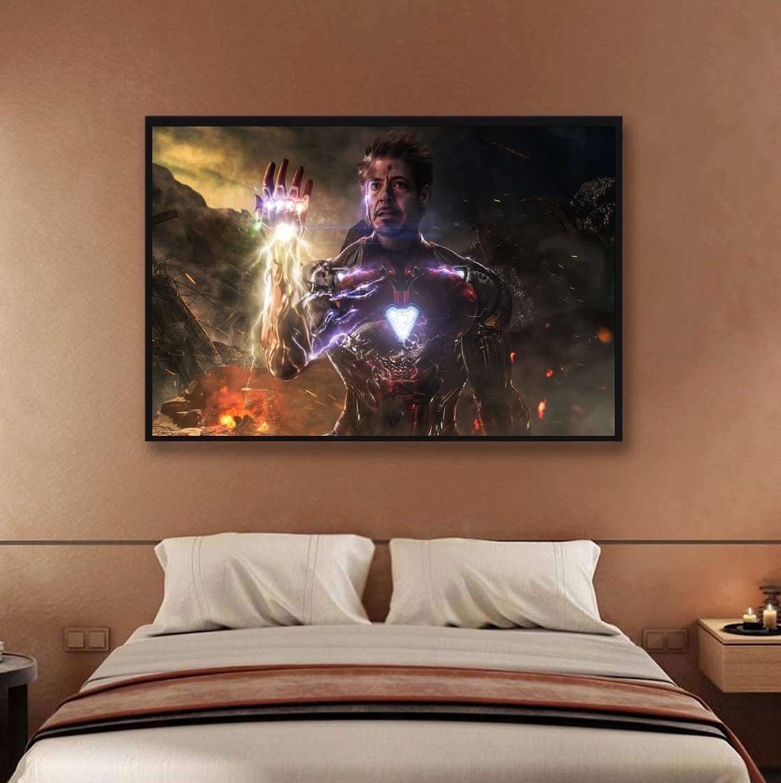 Iron Man Poster, Iron Man Snaps Fingers, Movie Poster, Film Poster ...