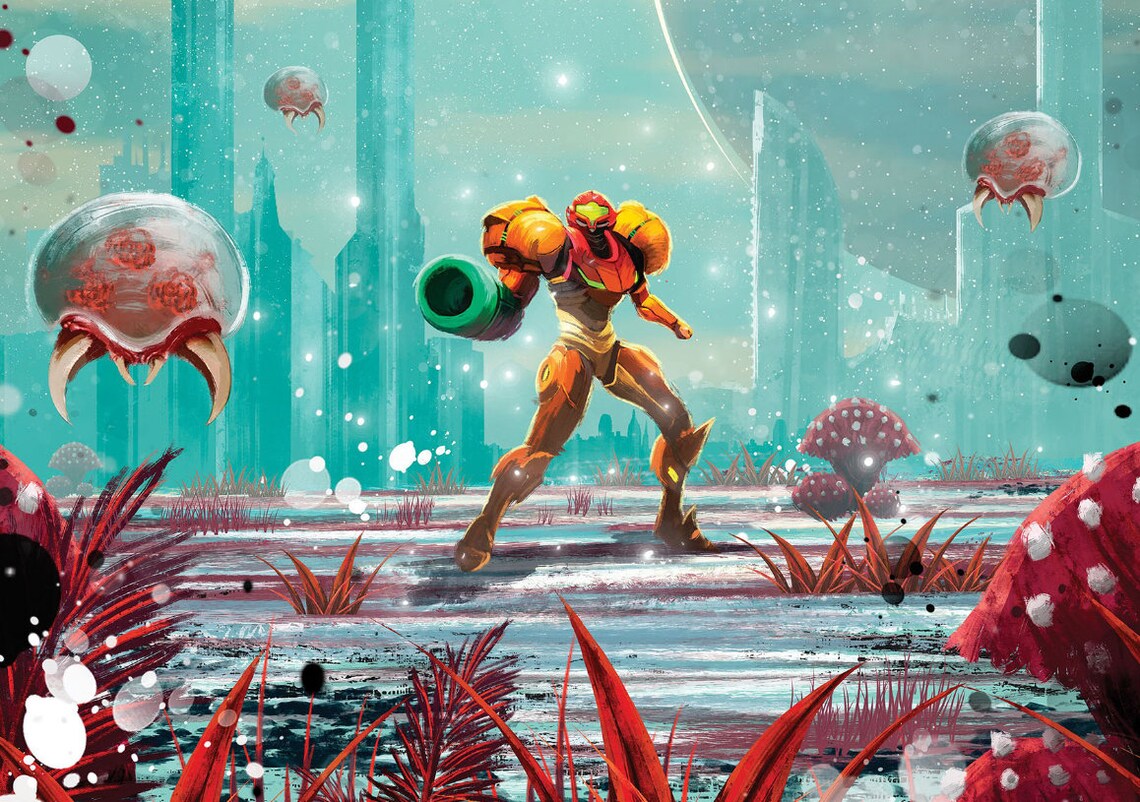 Super Metroid Posters Game Poster Canvas Poster Mural Art | Etsy