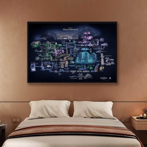 Hollow Knight Map Poster Video Game Poster Cover Game Poster Canvas ...