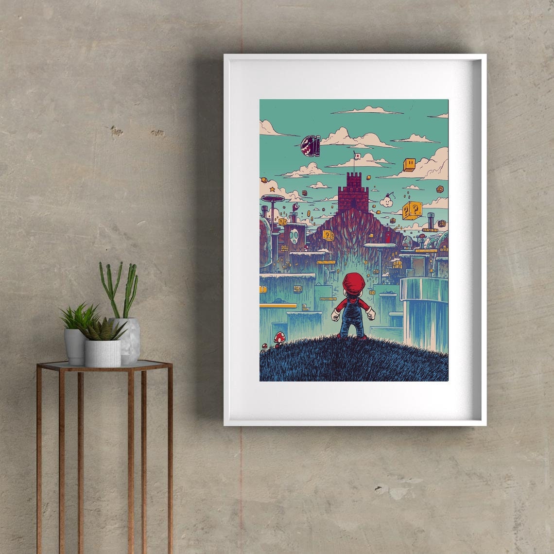 Super Mario Wiki Game Poster Canvas Poster Mural Art Poster | Etsy