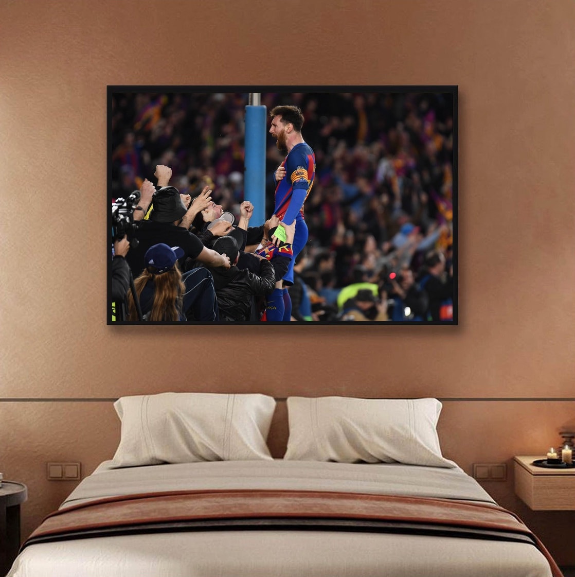 Lionel Messi Poster Football Poster Messi Celebrates With - Etsy