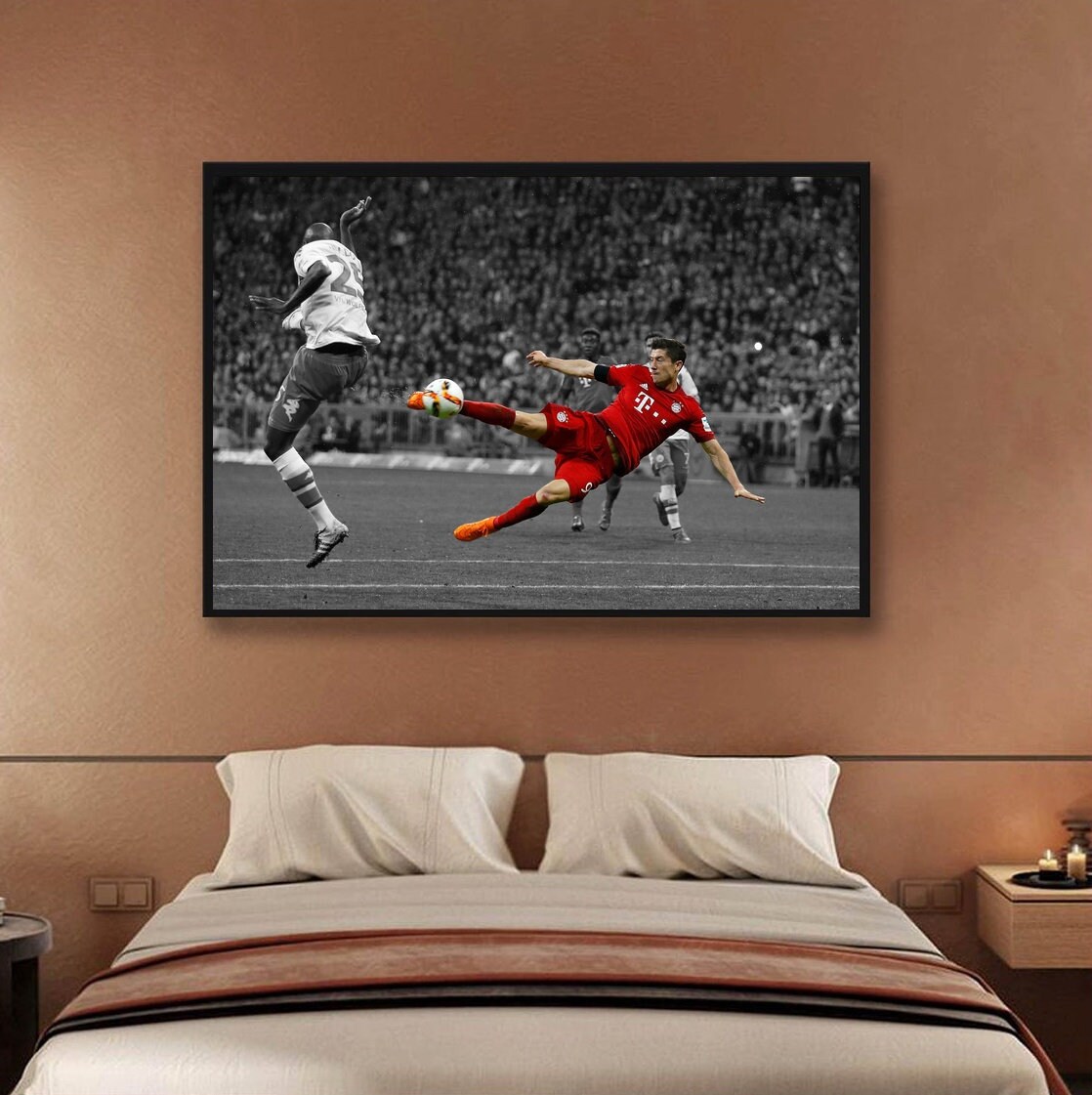 Robert Lewandowski Poster, Brilliant Shot to Score, Football Poster ...