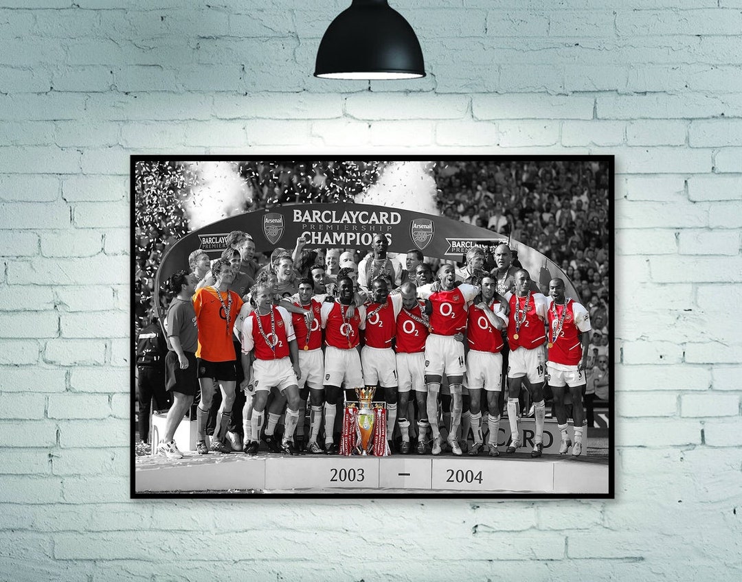 Arsenal Poster, Arsenal's 03-04 Unbeaten Season, Football Poster, Room ...