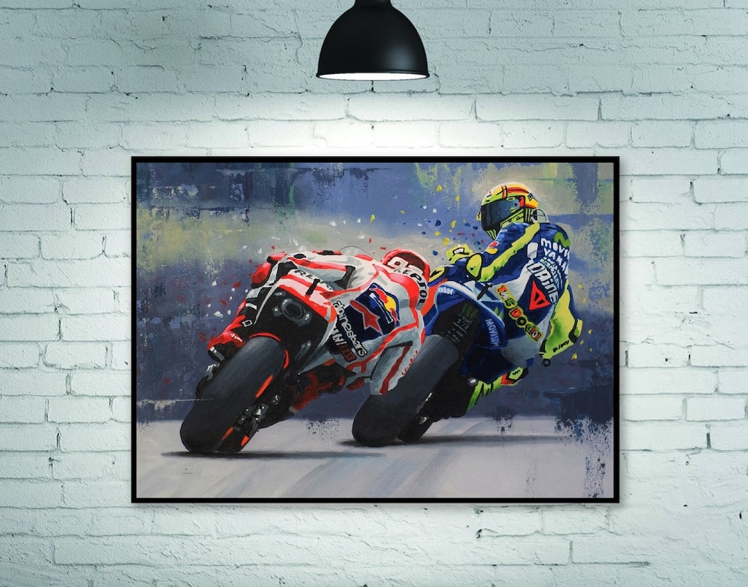 Valentino Rossi - Marc Márquez Moto GP Art Poster Wall Decoration Home ...